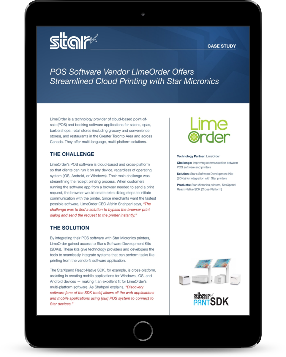 POS Software Vendor LimeOrder Offers Streamlined Cloud Printing with ...